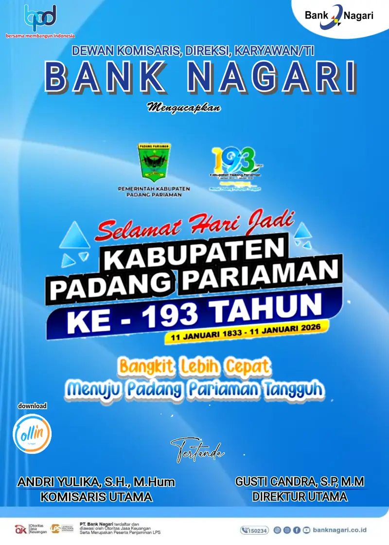 Awal Tahun, Bank Nagari Borong Penghargaan Nasional Bidang Syariah dan ...